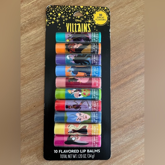 Disney | Makeup | Disney Villains Lip Balm Set Of Ten | Poshmark